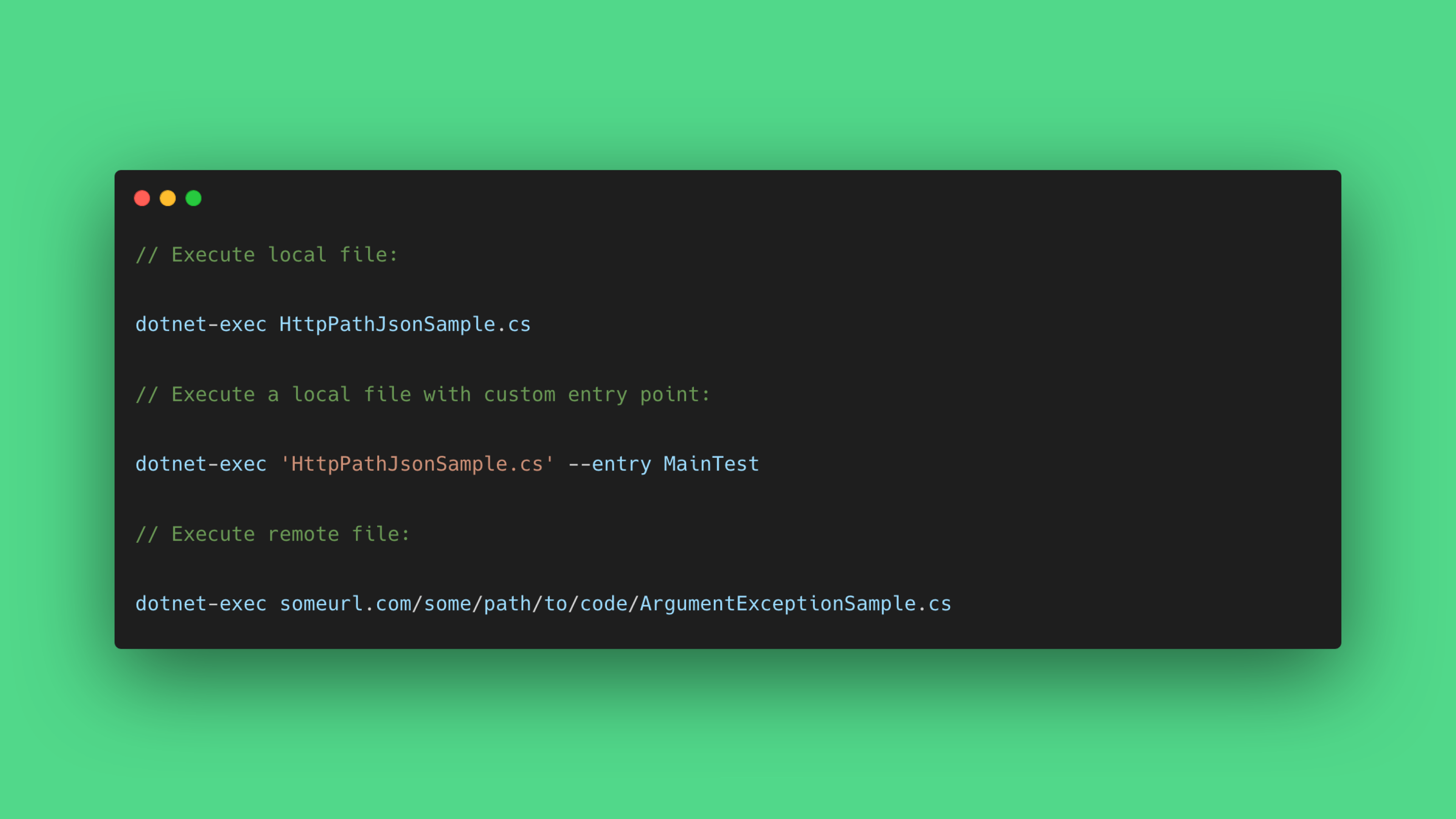 dotnet-exec - BuiltWithDot.Net